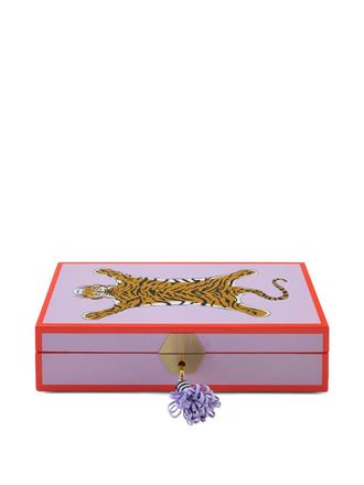 Jonathan Adler Schmuckschatulle mit Tigermotiv-Anh&auml;nger - Violett