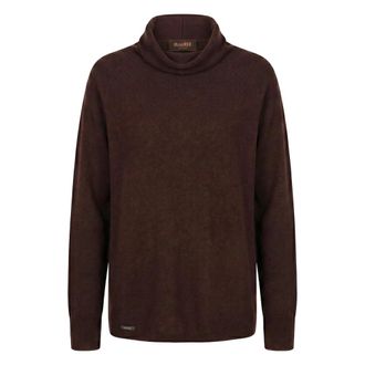 Moorer Pull &agrave; col roul&eacute; &agrave; manches longues - Femme - Pulls - Brun - Taille: 36 FR