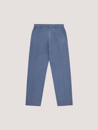 Circolo 1901 Regular-Fit Trousers in Twill Avio / 48