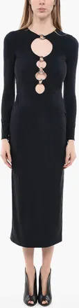 Burberry Cut-Out Sheath Dress CORINNE with Metal Rings Burberry