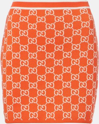 Gucci Minirock GG aus Baumwoll-Jacquard