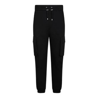 Balmain Schwarze Cargo Joggers mit Logo-Print - - Trousers - Herren - Schwarzk - S