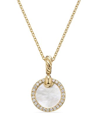David Yurman collier Petite DY Elements en or 18ct pav&eacute; de diamants (17,8 mm)