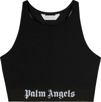 Palm Angels Femme, Tops, Noir, Taille: 40 FR Haut de Sport Noir pour Femmes