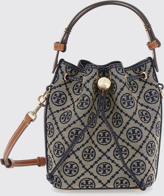 Tory Burch Mini sac seau T Monogram en toile jacquard avec logo