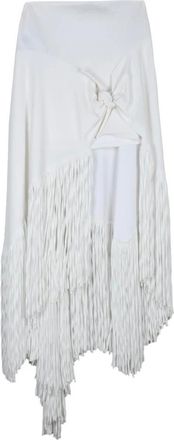 Philosophy di Lorenzo Serafini Femme, Jupes, Blanc, Taille: 38 FR Gonna Lunga Asimmetrica