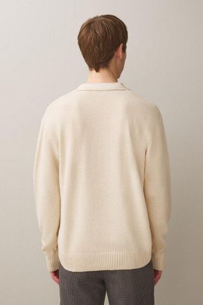Next Strickjacke Relaxed Fit Strickjake mit Pointelle-Streifen (1-tlg)