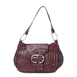 Prada Pre-owned Vintage Schultertasche aus gewebtem Leder - - Pre-owned - Damen - Braun - ONE SIZE