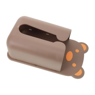 FOMIYES Wandmontierter Taschentuchspender aus Kunststoff in Braun Leichte Platzsparende Aufbewahrungsbox f&uuml;r Wohnzimmer Bad und B&uuml;ro mit Glatten Kanten und Pr