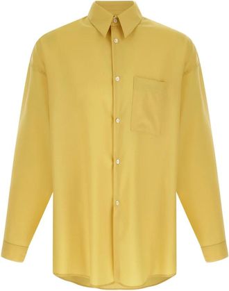 Marni Homme, Chemises, Jaune, Taille: XL Chemise en laine tropicale