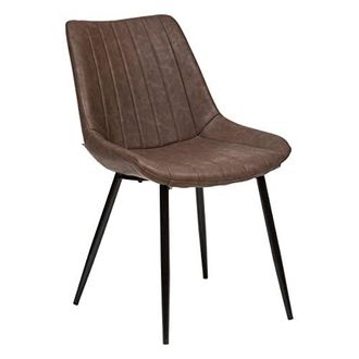 Atmosphera Atmosphera - Chaise Olwen Marron Effet Cuir