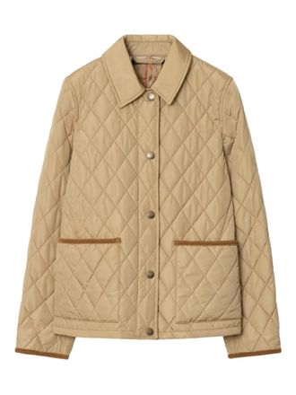Burberry veste &agrave; design matelass&eacute; - Marron