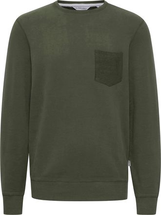11 Project PRPulo Herren Sweatshirt Pullover Pulli mit Rundhalsausschnitt O-Neck mit Brusttasche, Größe:XL, Farbe:Forest Night (190414)