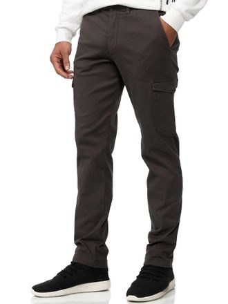 Indicode Herren INWalmie Cargohose aus 98% Baumwolle mit 6 Taschen | Freizeithose f&uuml;r M&auml;nner Raven, 36/32