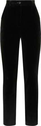 Dolce & Gabbana Femme, Pantalons, Noir, Taille: 46 FR Pantalon de smoking en veloursTailored
