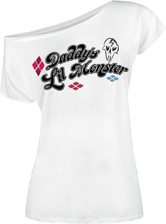 Suicide Squad Harley Quinn - Daddys Lil Monster Femme T-Shirt Manches Courtes Blanc M