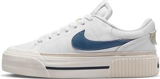Nike WMNS Court Legacy Lift - Basses pour Femme - Blanc/Bleu (Diffused Blue-Lt Orewood BRN-Sail) - Pointure 36, Blanc/Bleu (White Diffused Blue Lt Orewood 