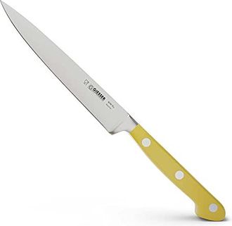 GIESSER seit 1776 - Made in Germany - Tranchiermesser geschmiedet gelb Skyline Yellow, 15 cm, Schinkenmesser genietet, rostfrei, spülmaschinengeeignet