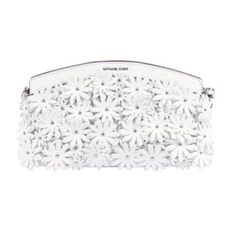 Michael Kors Femme, Sacs, Blanc, Taille: ONE Size Pochette &agrave; coupole petite avec cha&icirc;ne et bandouli&egrave;re