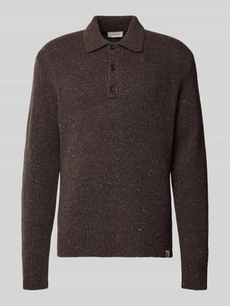 Calvin Klein Jeans Strickpullover aus Woll-Mix mit Polokragen