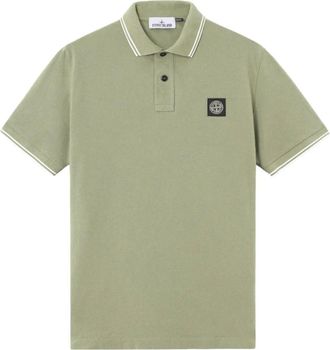 Stone Island Homme, Tops, Vert, Taille: 2XL Polo Logo