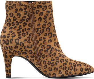 s.Oliver Damen Stiefeletten mit Absatz aus Leder Elegant, Mehrfarbig (Leopard), 42 EU