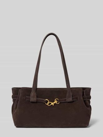 Mango Handtasche aus echtem Leder mit Zier-Applikation
