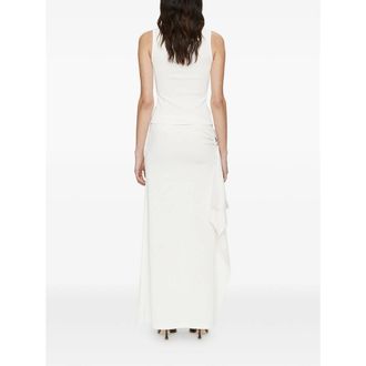 CHRISTOPHER ESBER Asymmetric Hem Skirt - White