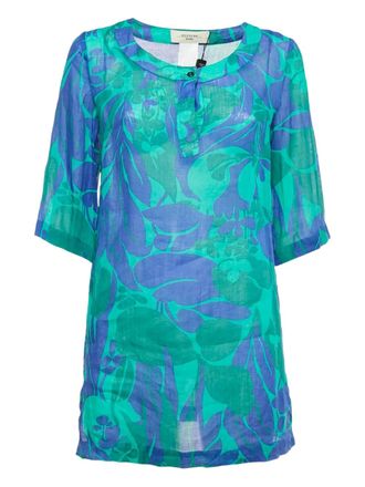 Max Mara tunique à fleurs - Bleu