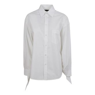 Balenciaga Bluse mit geknoteten Manschetten - - Blouses & Shirts - Damen - Wei&szlig; - M