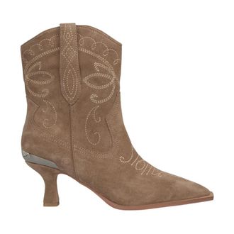 Alma En Pena Bestickte Kn&ouml;chelstiefel - - Shoes - Damen - Beige - 41 EU
