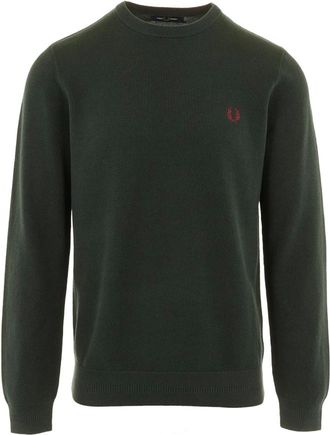 Fred Perry Homme, Pulls, Vert, Taille: M Pique Stitch Jumper