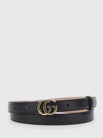 Gucci Ceinture fine GG Marmont en cuir de veau avec boucle Double G