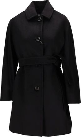 Max Mara manteau Filato &agrave; taille ceintur&eacute;e - Noir