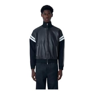 Wales Bonner Leather Logo Motif Bomberjacke - - Jackets - Herren - Schwarzk - L