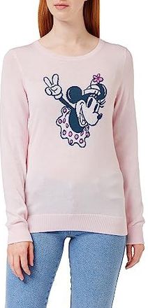 Amazon Essentials Disney | Marvel | Star Wars Pulls légers ras-du-cou Femme, Minnie Paix, XS