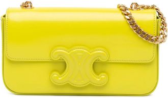 Celine Hobo Bags - Calfskin Cuir Triomphe Chain Shoulder Bag - Gr. unisize - in Gelb - f&uuml;r Damen