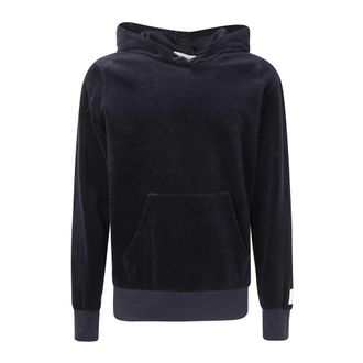 Golden Goose Velours-Hoodie mit K&auml;ngurutasche - - Sweatshirts & Hoodies - Herren - Schwarzk - XL
