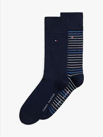 Tommy Hilfiger Lot de 2 paires de chaussettes &agrave; rayures