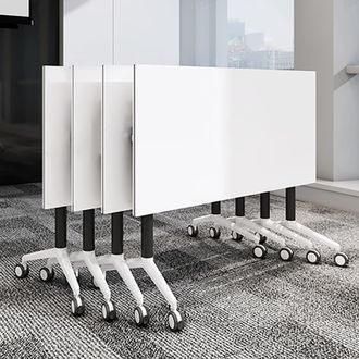 Generic Klappbarer Konferenztisch, klappbarer rechteckiger Konferenztisch, mobiler Seminartisch mit ger&auml;uschlosen Rollen, modularer Besprechungstisch f&uuml;r Schu