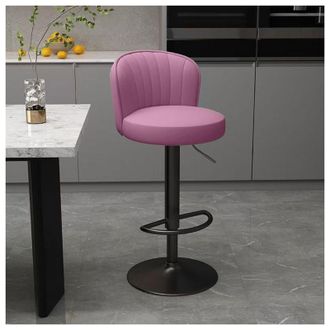 Generic Verstellbare Drehhocker, 2Er-Set, Moderne Barhocker mit Hoher R&uuml;ckenlehne Aus Leder, 60-80 cm Hoch, Ideal f&uuml;r K&uuml;cheninsel, Bar Oder Esszimmer