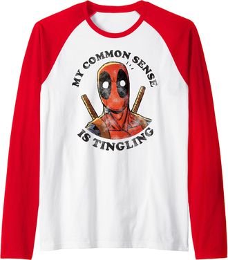 MARVEL Deadpool Common Sense is Tingling Raglan