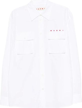 Marni Homme, Chemises, Blanc, Taille: L Casual Shirt