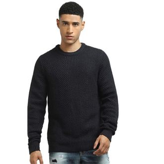 Jack & Jones Herren Sweater Jjstanford Knit Crew Neck, Schwarz, L
