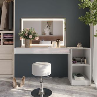 Vicco Schminktisch Sherry, Wei&szlig;, 120 cm 4 Teile