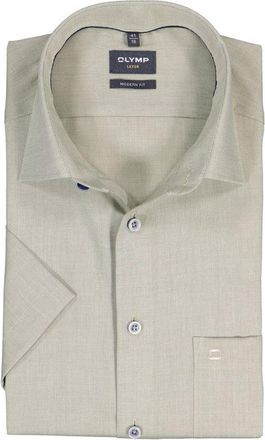 Olymp Herren Kurzarmhemd gr&uuml;n Baumwolle