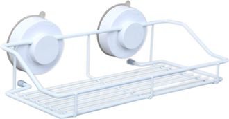 DOITOOL Wandregal Wei&szlig; mit Saugn&auml;pfen Wandmontiertes Badezimmer Regal zur Aufbewahrung Platzsparendes K&uuml;chenregal Robust und Einfach zu Reinigen f&uuml;r Bad und T