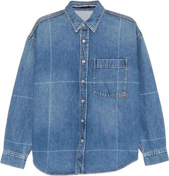 Alexander Wang Femme, Blouses et Chemises, Bleu, Taille: 42 FR Chemise Oversize en Denim