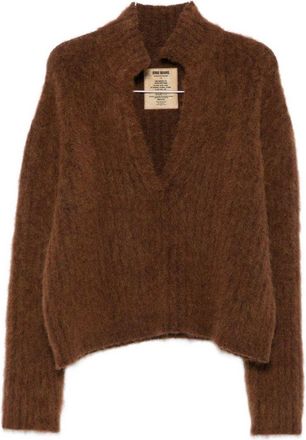 Uma Wang Pull polo en laine m&eacute;lang&eacute;e