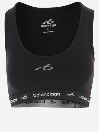 Balenciaga Womens Top Stretch Nylon Black Polyamide Tops